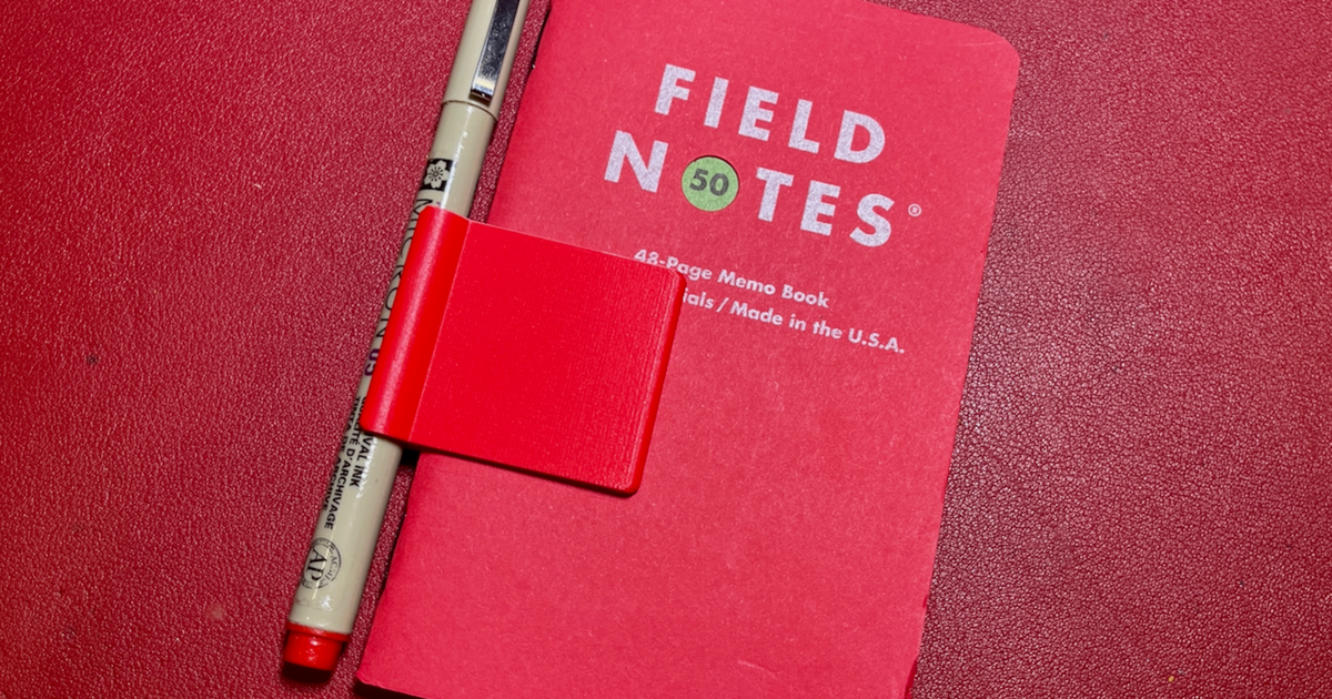 Field Notes Memo Book and Micron Pen Clip by Tache | Download free STL ...