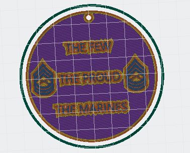 USMC Emblem Moto Ornament by R.A. West | Download free STL model ...