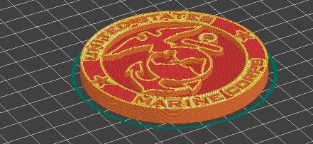 USMC Emblem Moto Ornament by R.A. West | Download free STL model ...