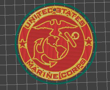 USMC Emblem Moto Ornament by R.A. West | Download free STL model ...