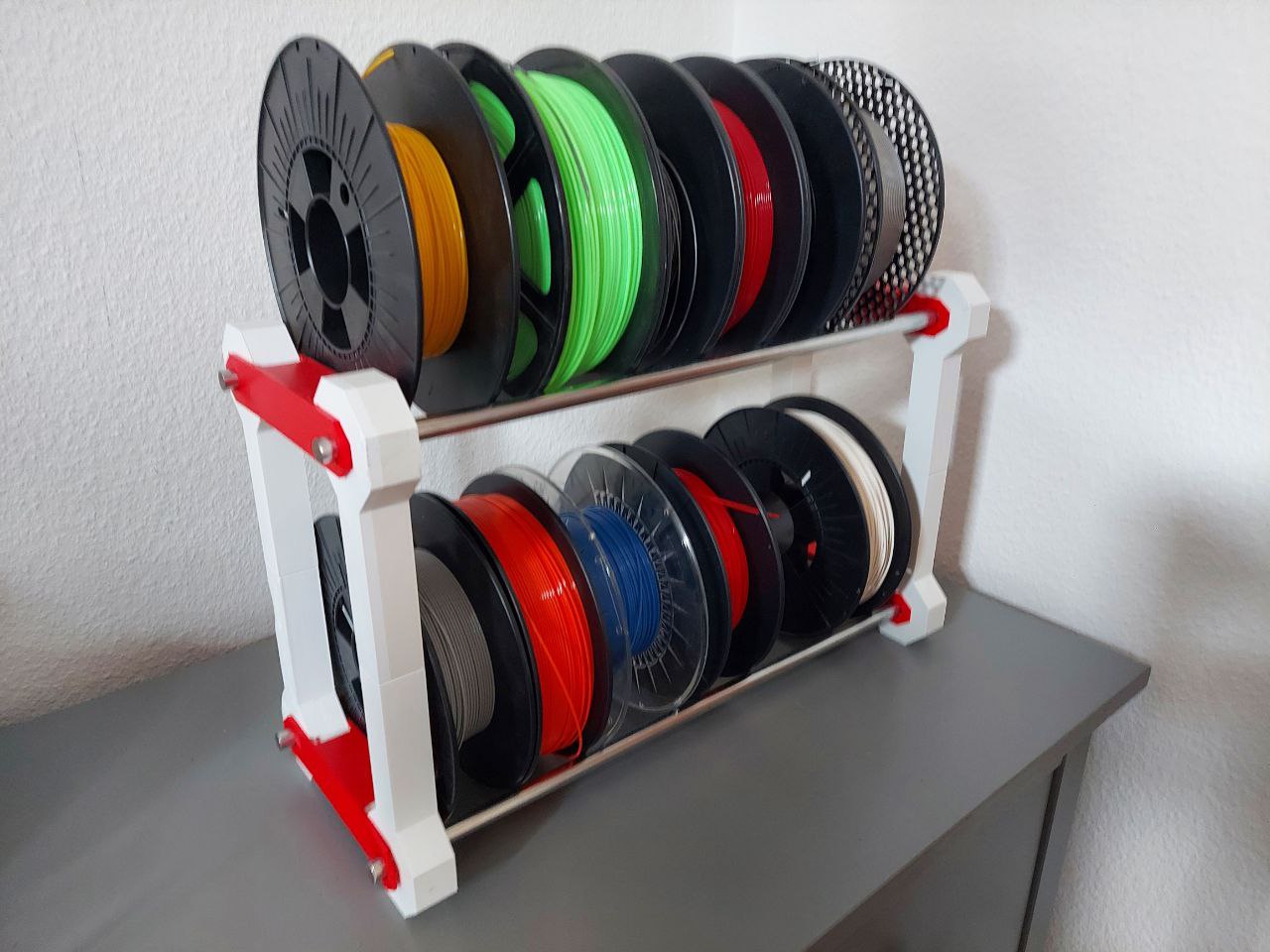 Additional support for the Filament Rack with Aluminium Bars by ...