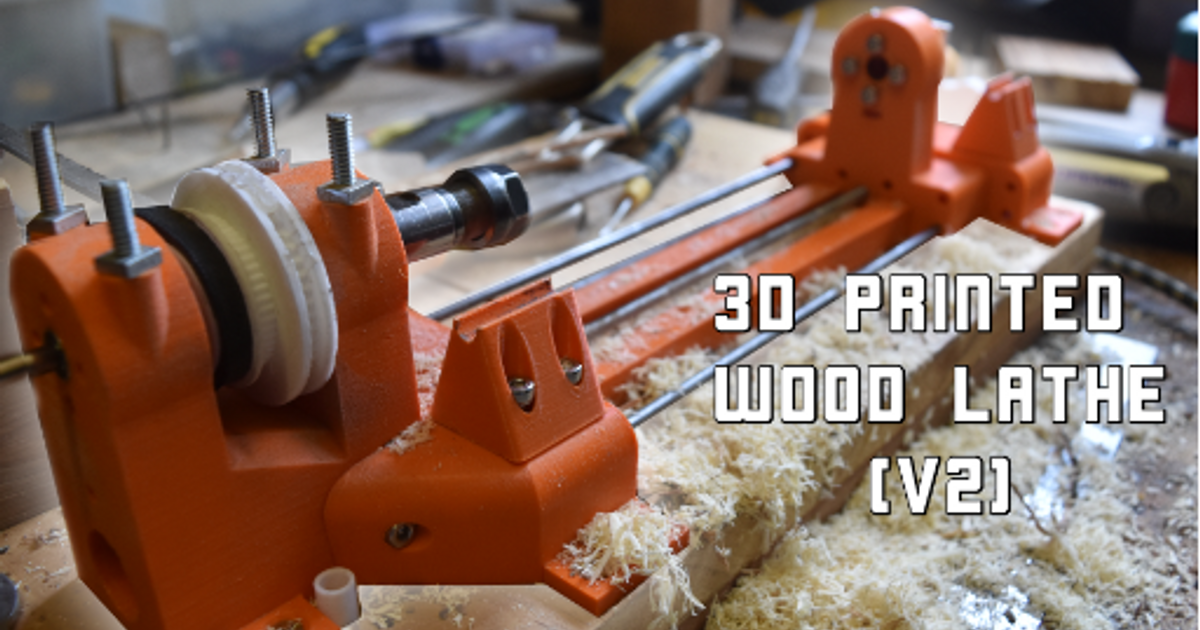 3D printed wood lathe v2 by Chris Borge | Download free STL model ...