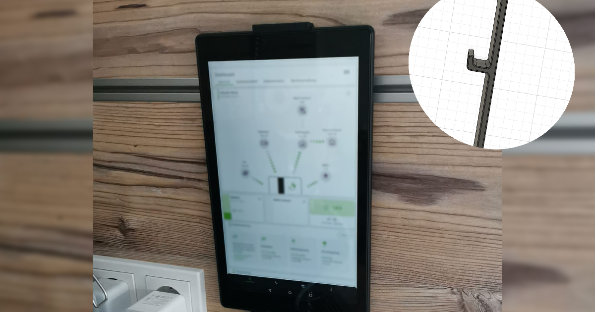 Amazon Fire Tab 10 mount kitchen by TestoMane | Download free STL model ...