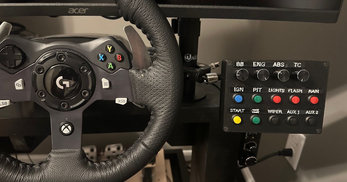 Racing Sim Button Box by steetyj | Download free STL model | Printables.com