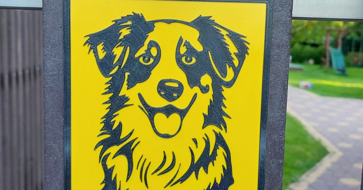 Beware of DOG_Australian Shepperd_editable text by Očko | Download free ...