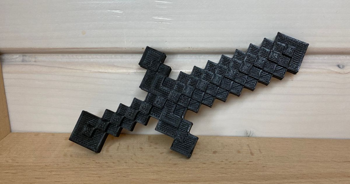 Minecraft - Sword - 9.5 inches by Lanetica | Download free STL model ...