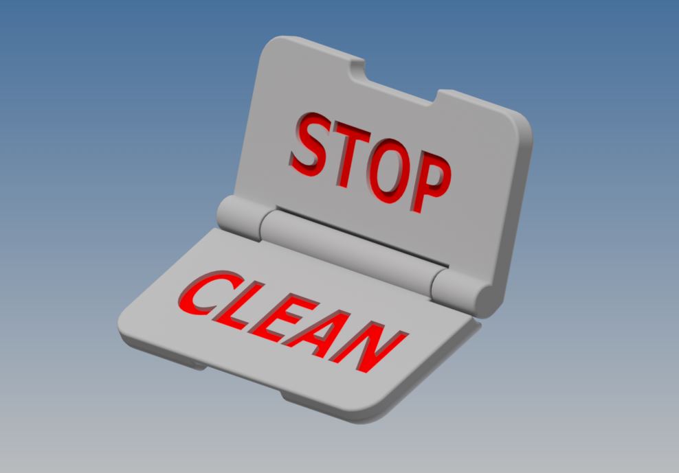 Folding sign reminder print in place by ropart | Download free STL ...
