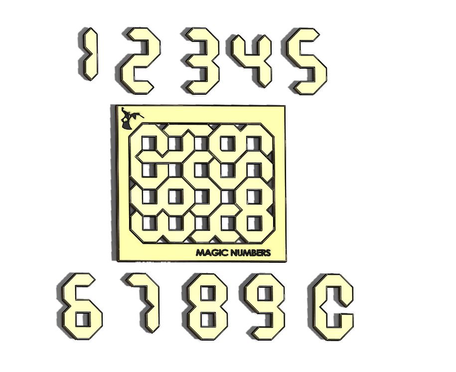 Puzzle - Magic Numbers by MarcinPaska | Download free STL model ...
