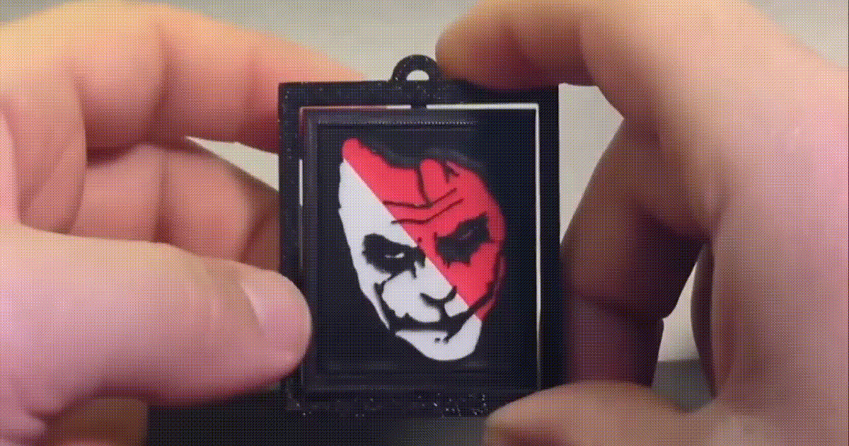 Joker (Ledger) Spinning Keychain by TAA Design | Download free STL ...