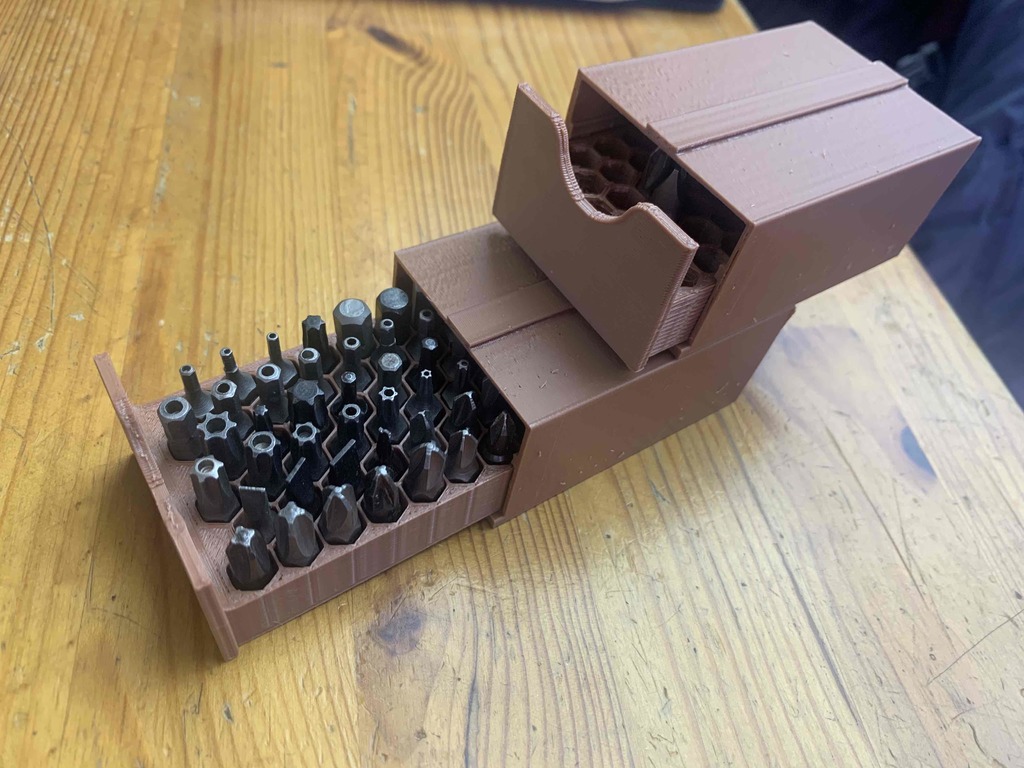 Hex Bit Storage Box for 1/4" Hex Bits by steve5092 | Download free STL ...
