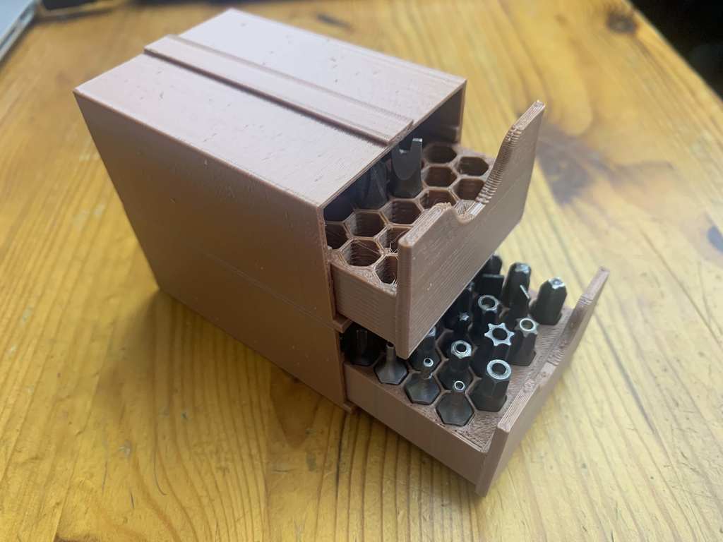 Hex Bit Storage Box for 1/4" Hex Bits by steve5092 | Download free STL ...