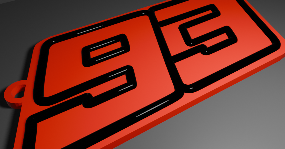 Marc Márquez 93 Keychain by Pau Durán | Download free STL model ...