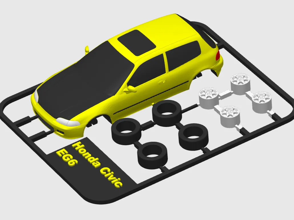 Honda Civic EG6 kit card by Jerryie | Download free STL model ...