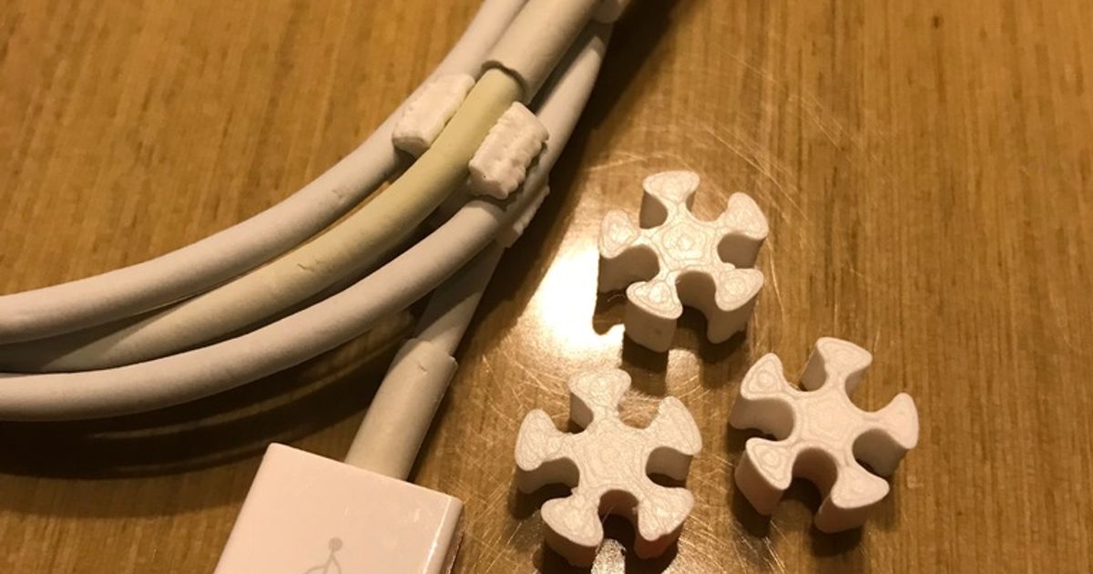 Snowflake USB Cable organizer by steve5092 | Download free STL model ...