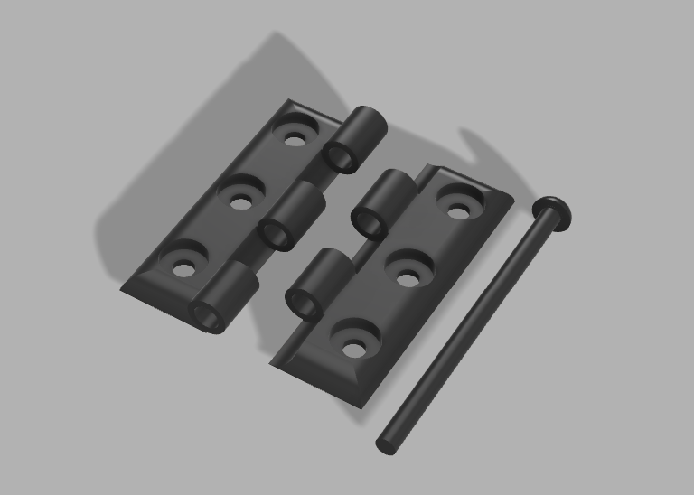 3 part hinge with 3 x 3 mm diameter hole, length: 41 mm, width: 2 x 13 ...