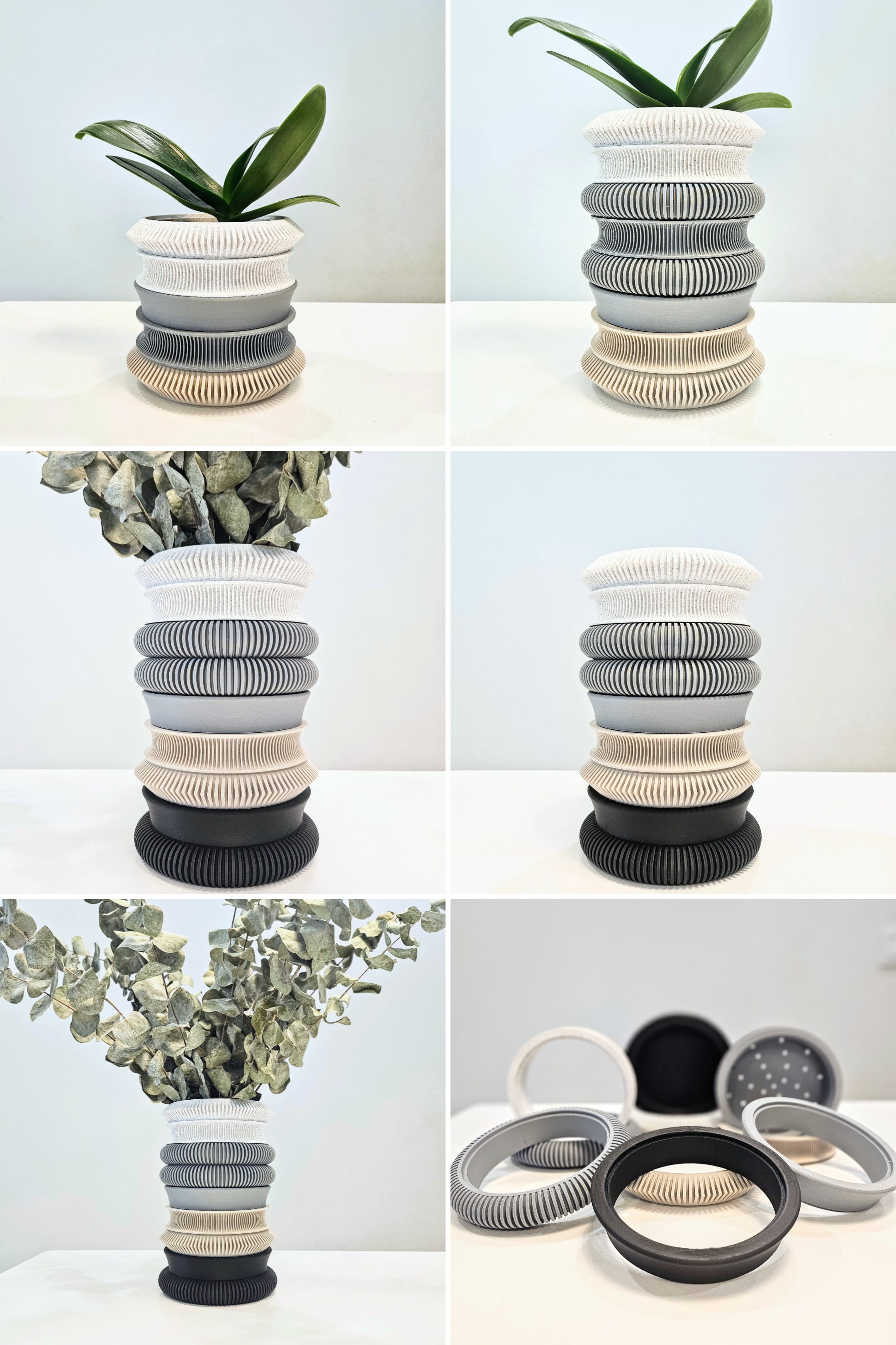 Stacker Modular Planter/Vase with Hidden Drip Tray by Em Mag ...