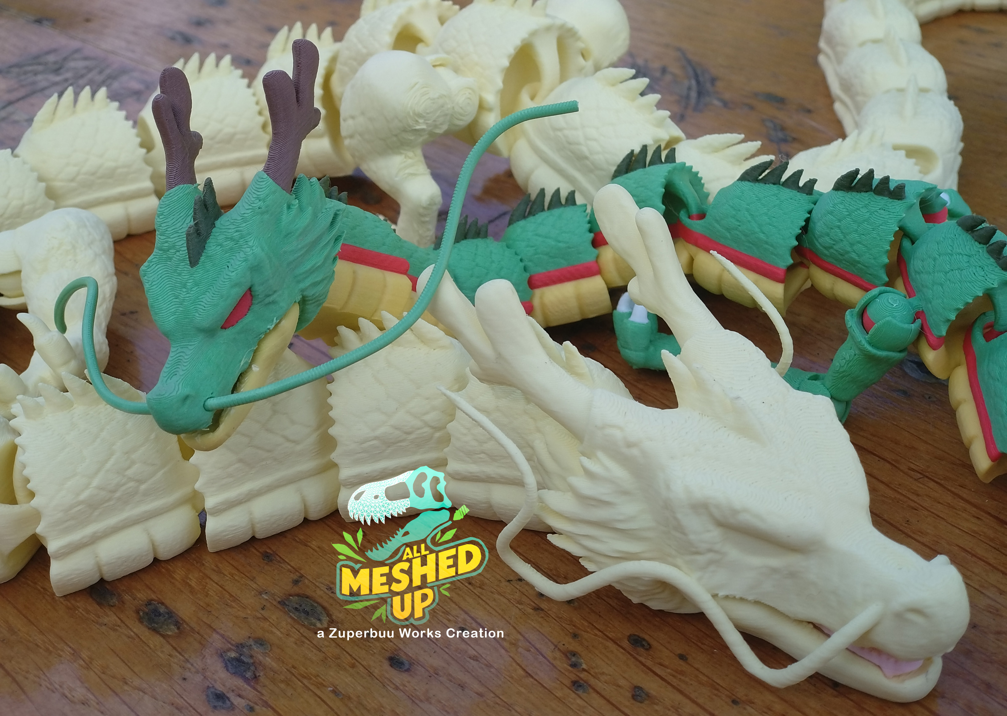 Articulated Shenron Dragon Toy v2 by zuperbuuworks | Printables Store