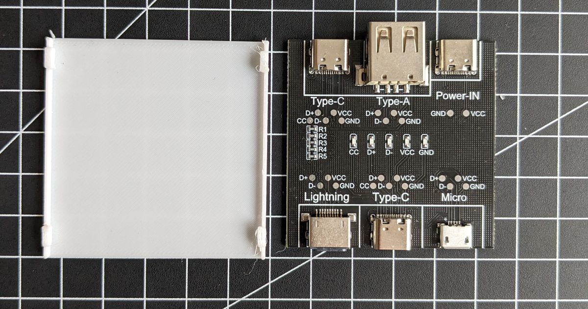 DT3 USB Cable Tester PCB Cover by Th3Rom3 | Download free STL model ...
