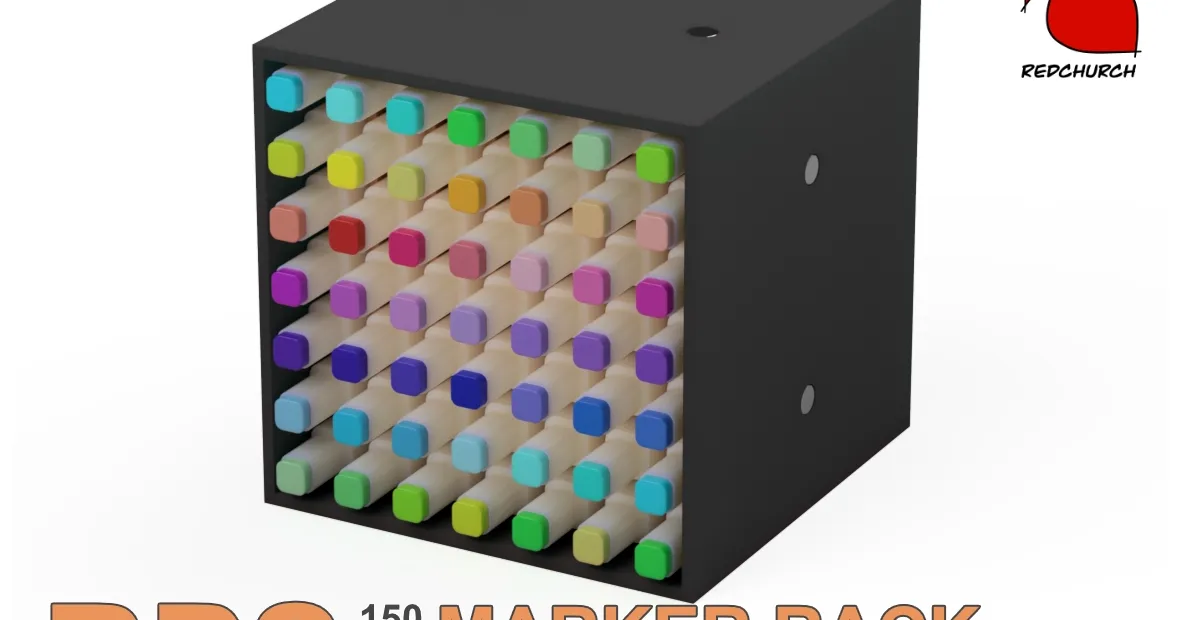 Paint Station 150-150-150 Marker Rack by RedChurch Studio | Printables ...