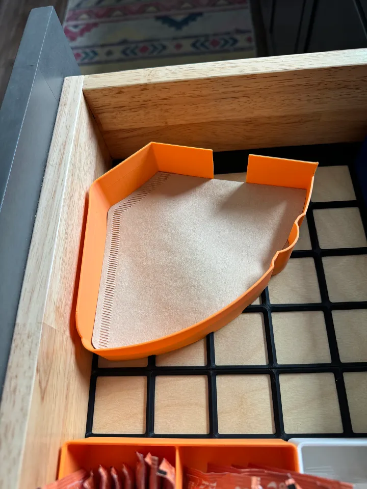 Custom Gridfinity Bin for #2 Coffee filter by Johann Sulser III ...