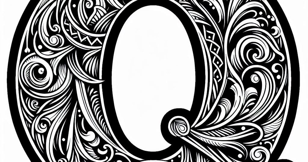 Frottage creation: letter Q (version 2) by Nina Máčová | Download free ...
