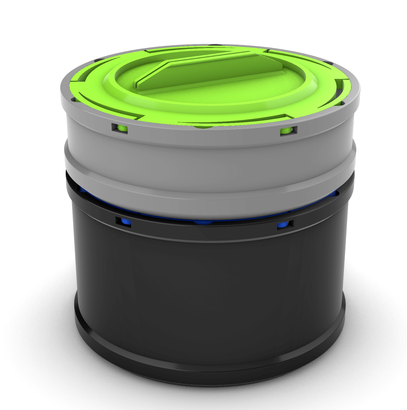 Stackable Container with Snap Fit Lid and Base by Haas Design Studio ...