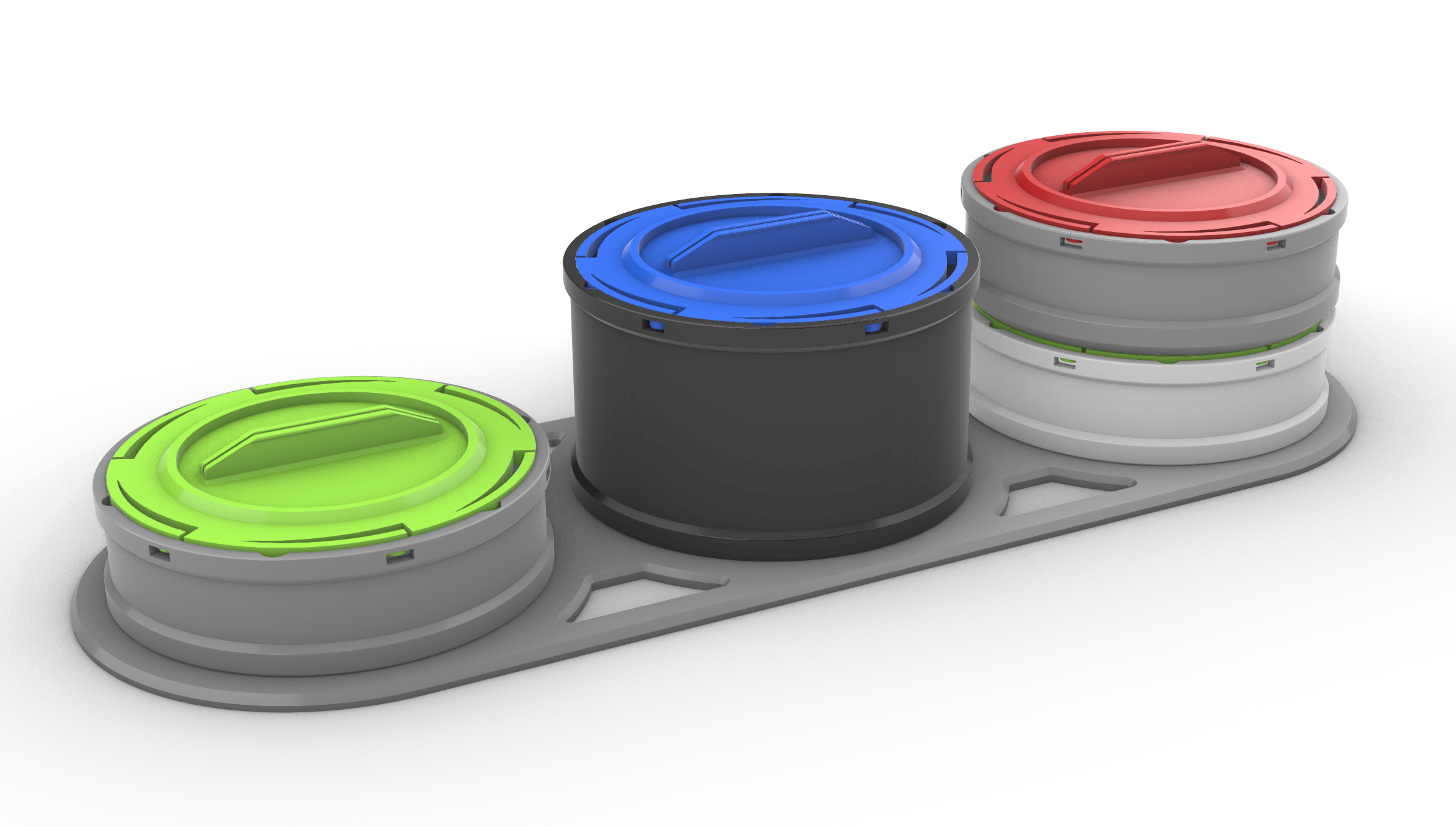 Stackable Container with Snap Fit Lid and Base by Haas Design Studio ...