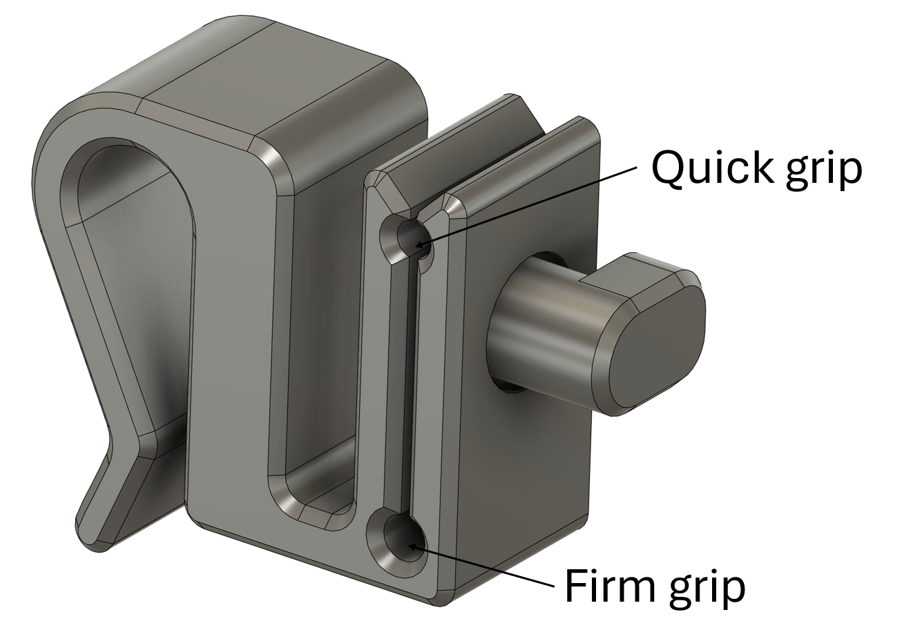 Push quick release & three way filament clip / gripper by S-mark_n ...