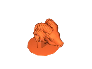 Ram Head on stand by Randomcactus11 | Download free STL model ...