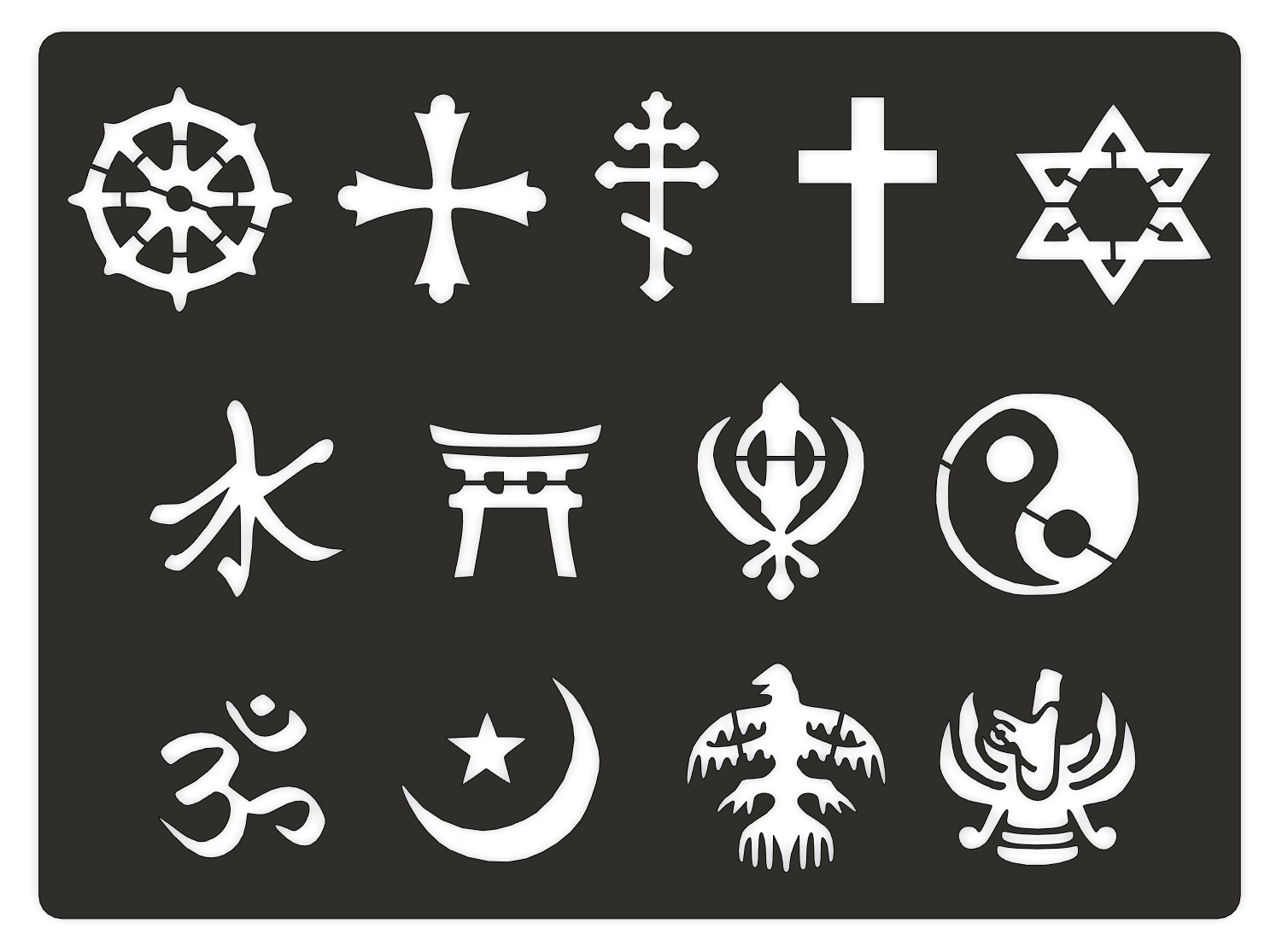 Religion symbols Drawing Template (fusion360) by mosselini1 | Download ...