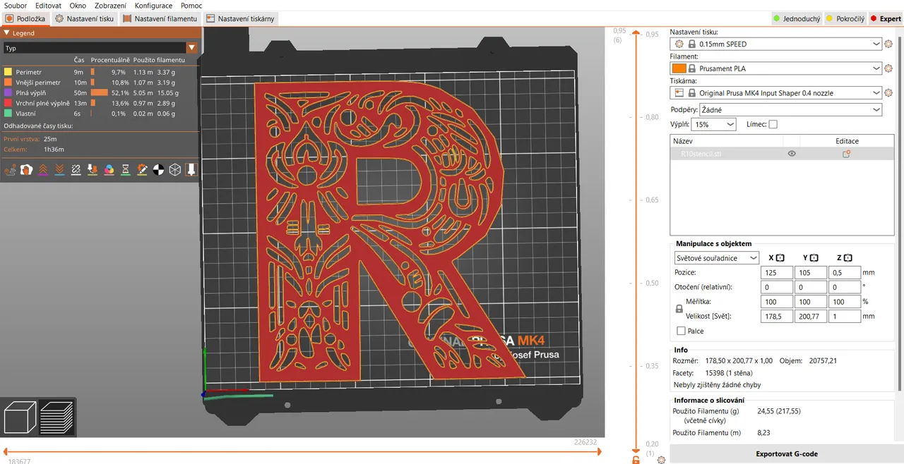 Stencil: Letter R by Nina Máčová | Download free STL model | Printables.com