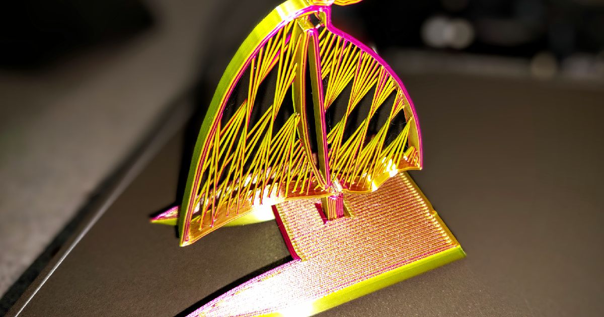 Mini Catamaran Sailboat (with easy to print infill "string" sail) by ...