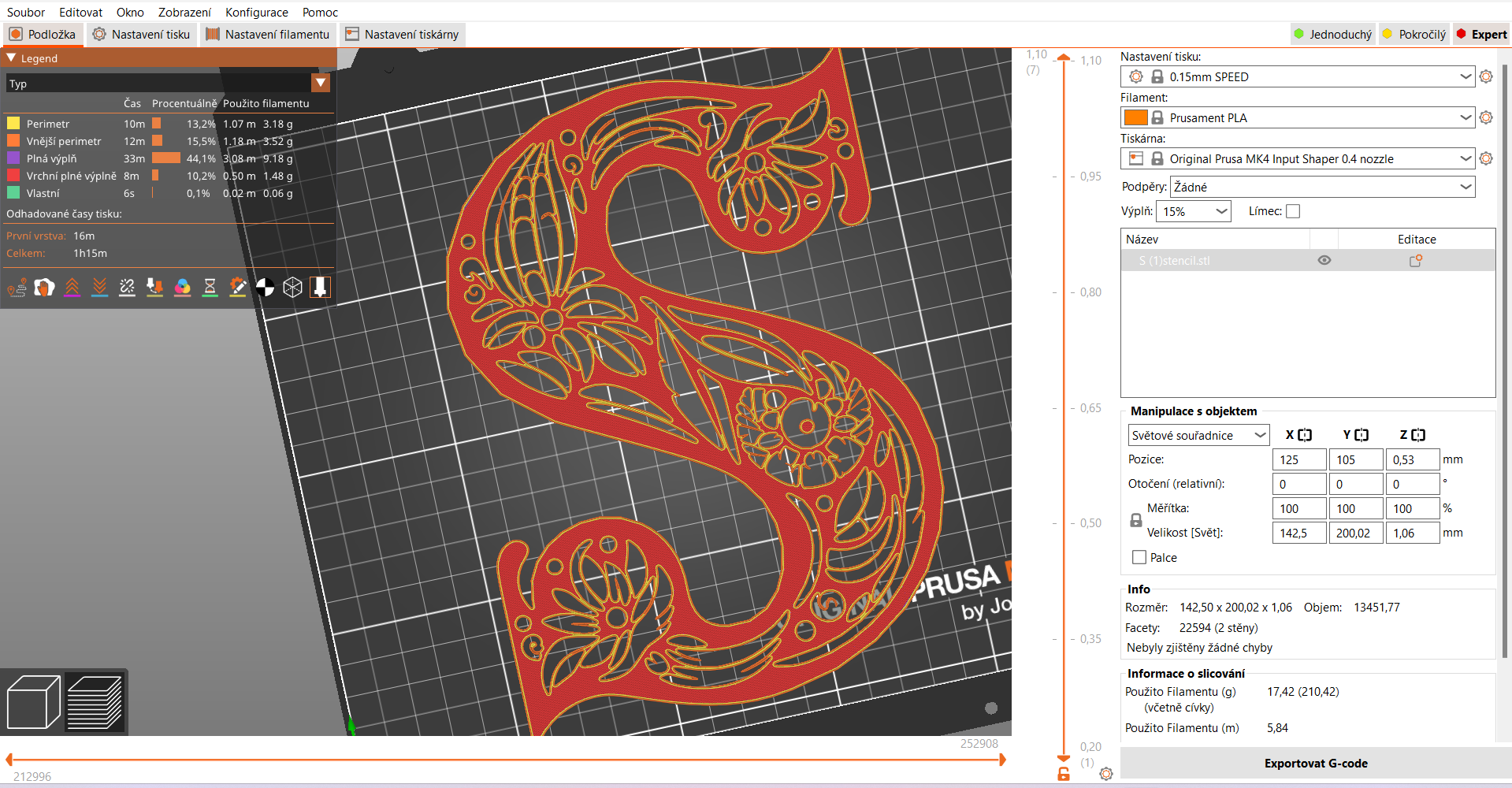 Stencil Letter S By Nina Máčová Download Free Stl Model
