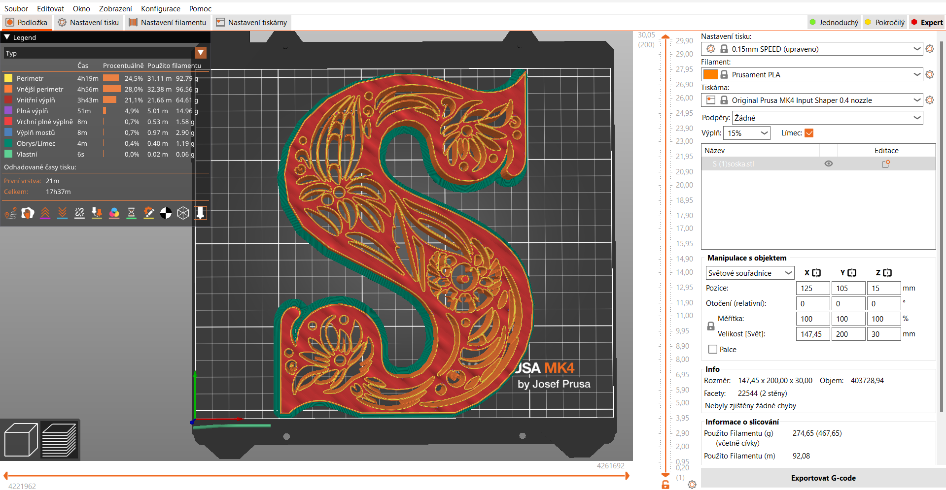 standing initial: letter S by Nina Máčová | Download free STL model ...