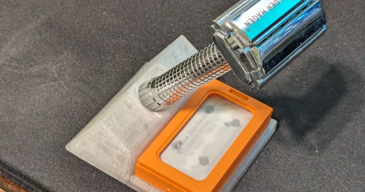 Van Der Hagen Razor Stand with Blade Compartment by Nathan Smith ...