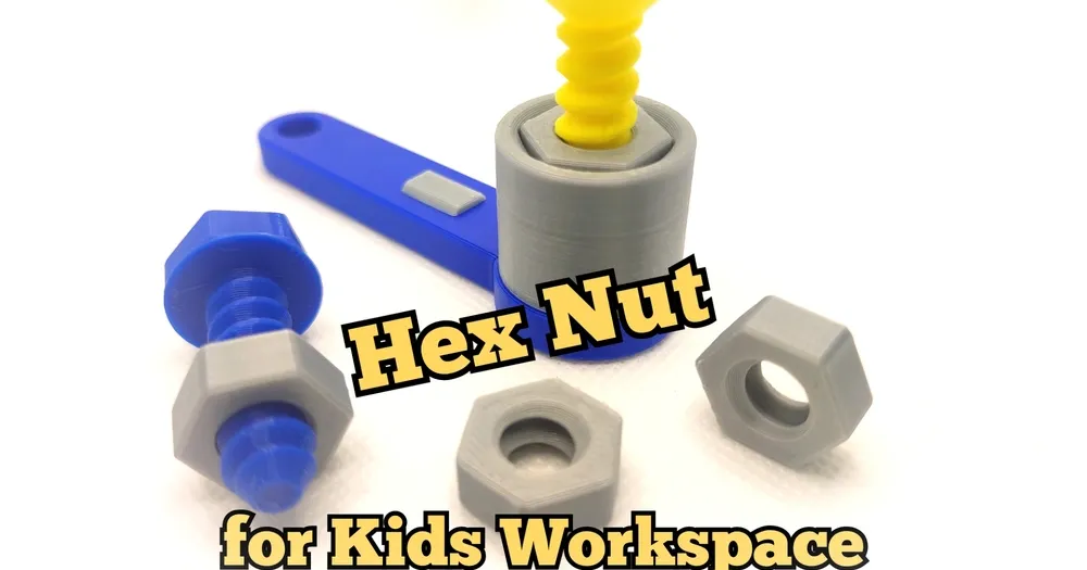 Kids Workspace - Hex Nut by BamBam Design | Download free STL model ...