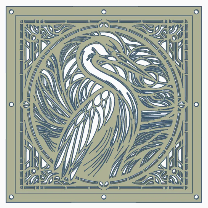 Hern grid by Nina Máčová | Download free STL model | Printables.com