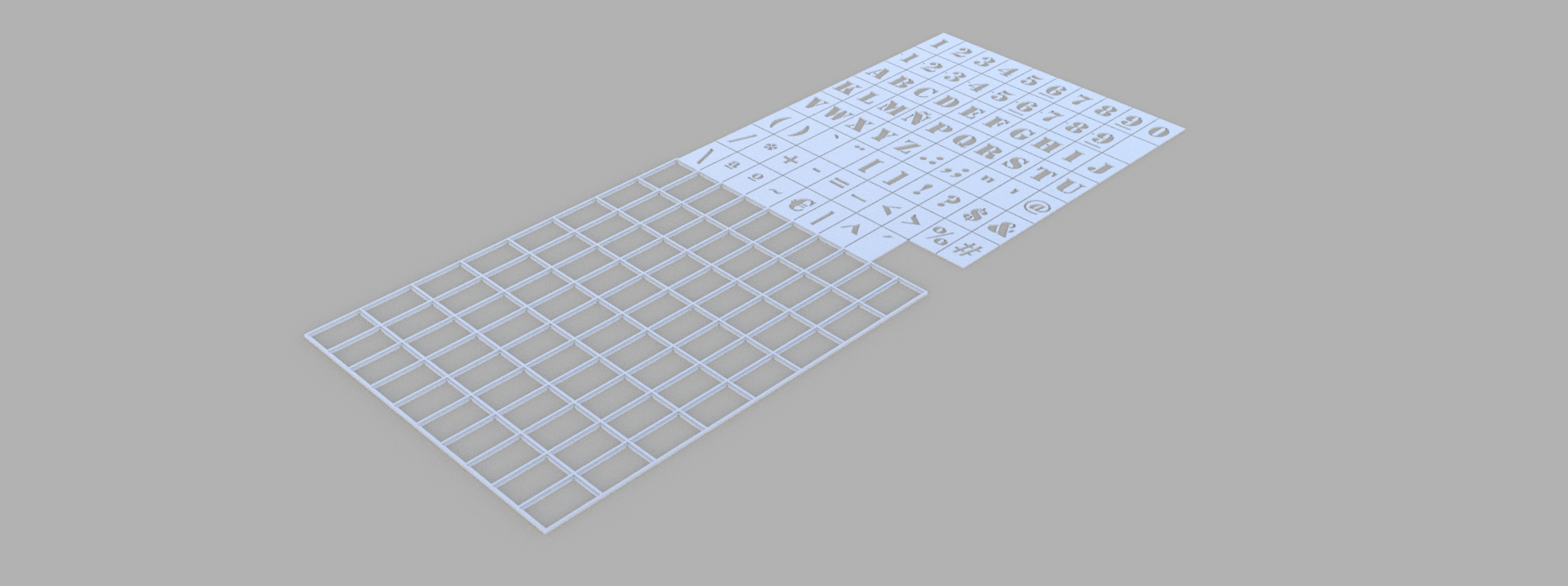 Simple Stencil Letters Template by hadolfov | Download free STL model ...