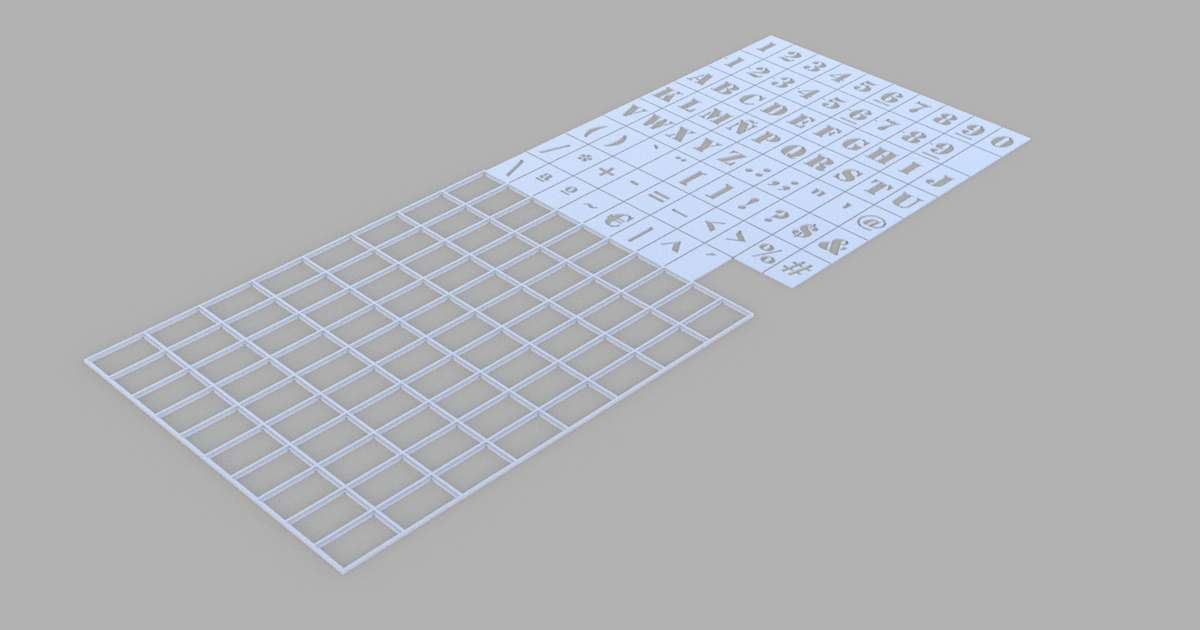 Simple Stencil Letters Template by hadolfov | Download free STL model ...