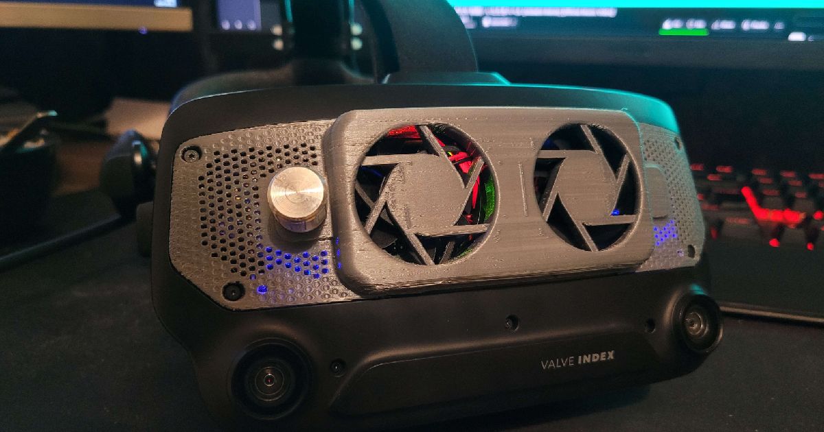 Valve Index 2x(40x10)mm fan mod by Lingon_ | Download free STL model ...