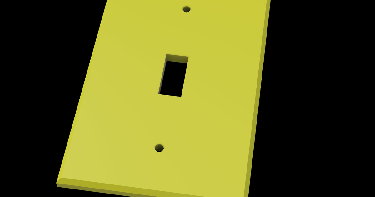 Light Switch Cover Plate by Real 3D Prints | Download free STL model ...