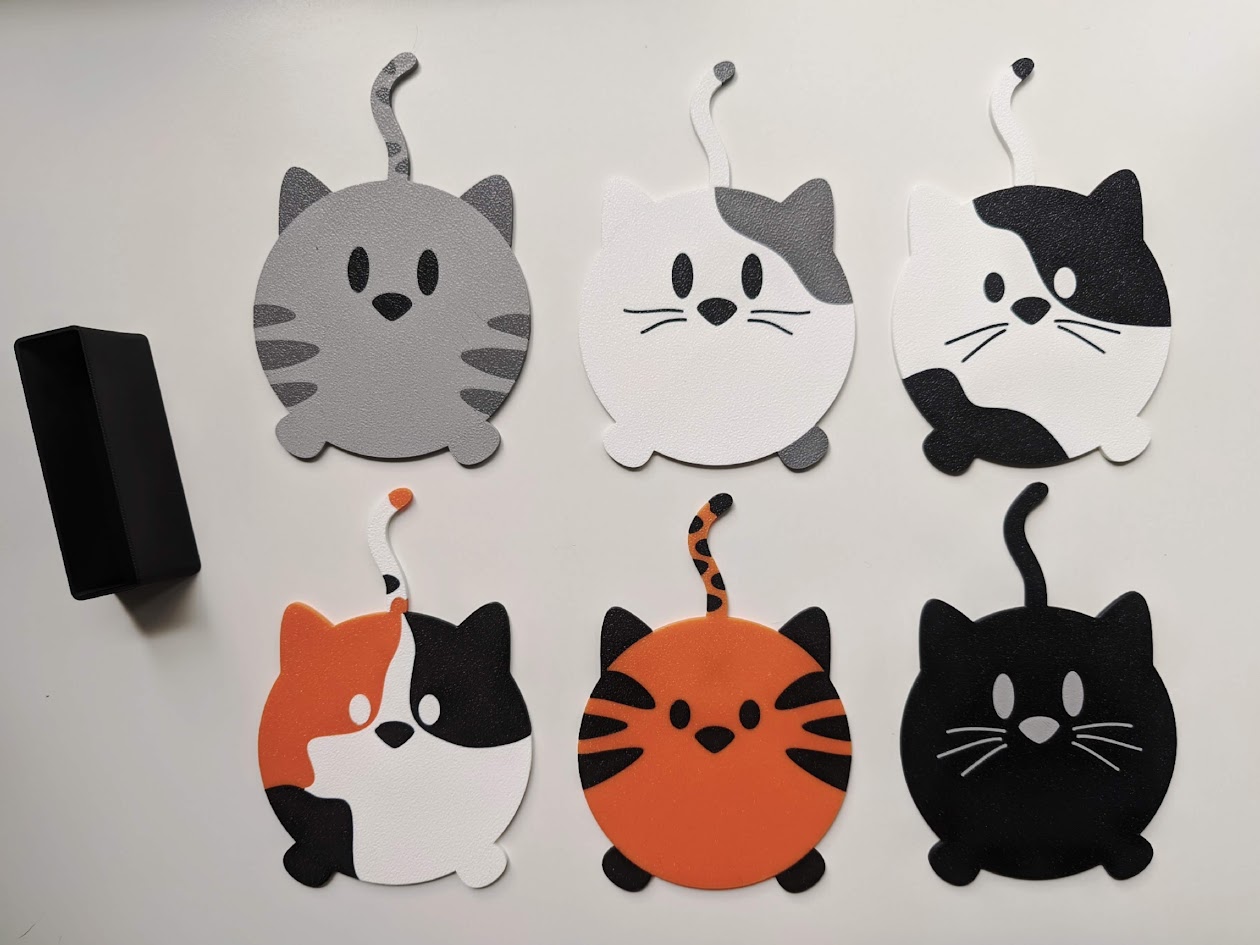 Double-sided cat coasters by shelby-eleanor | Download free STL model ...