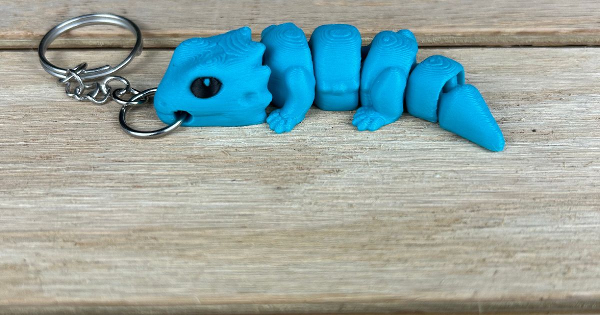 Bearded Dragon Fidget Keychain by Built_Over_Bot | Printables Store