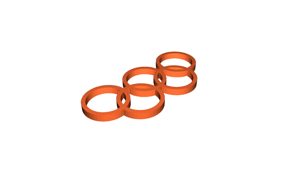 Olympic Rings Keychain by Andor_Yoko | Download free STL model ...