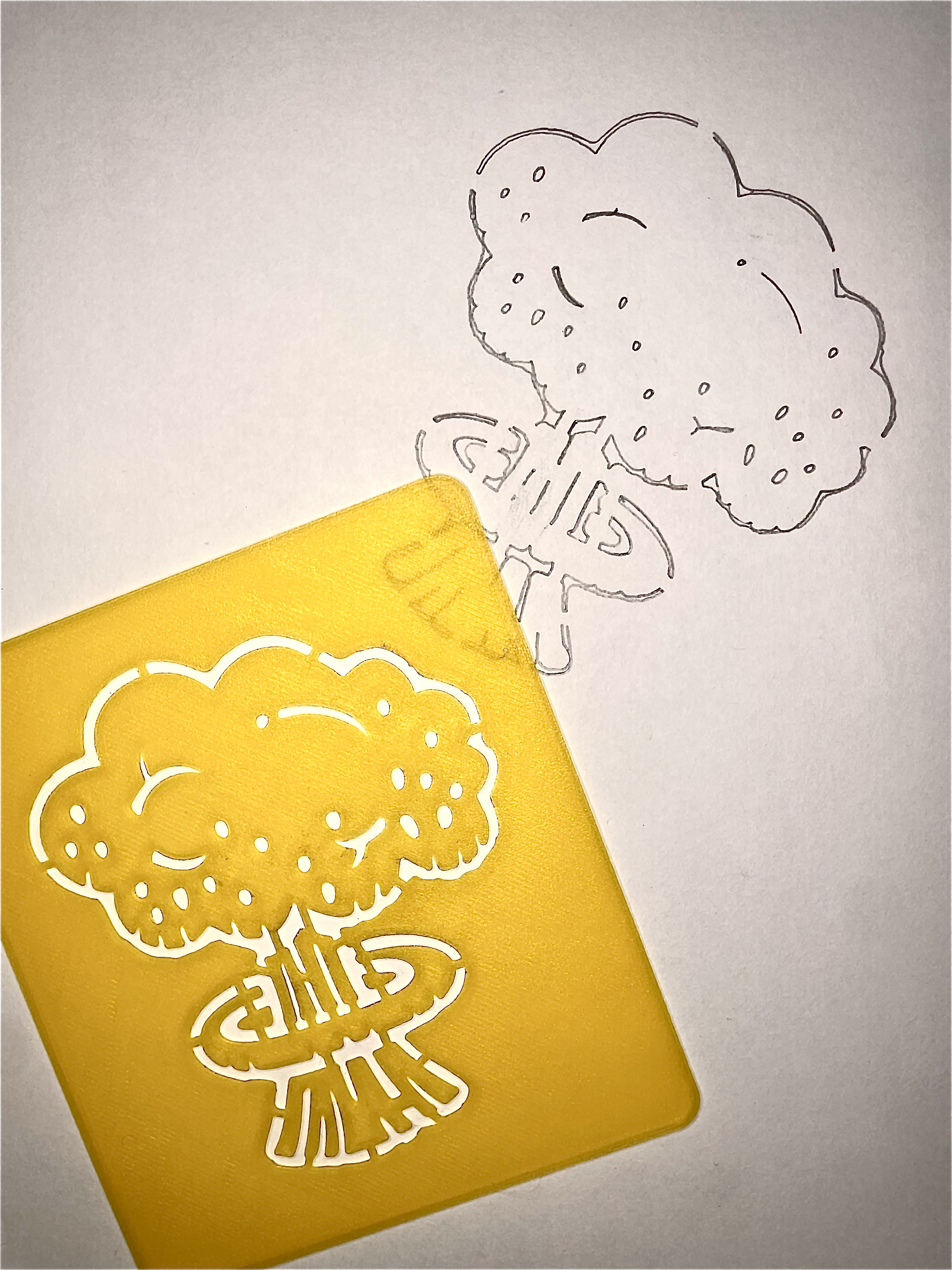 Mushroom Cloud Stencil por XYZDimensioneer | Descargar modelo STL ...