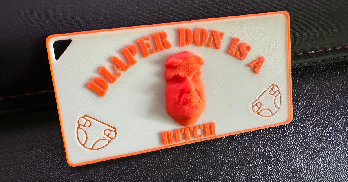 Diaper Don Keychain | Donald Trump by Faust | Download free STL model ...