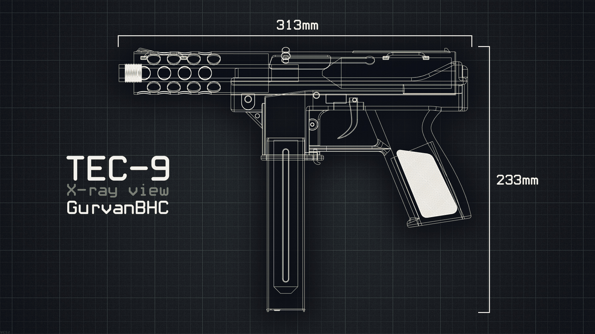 TEC-9 Props (no moving parts) by GurvanBHC | Download free STL model | Printables.com