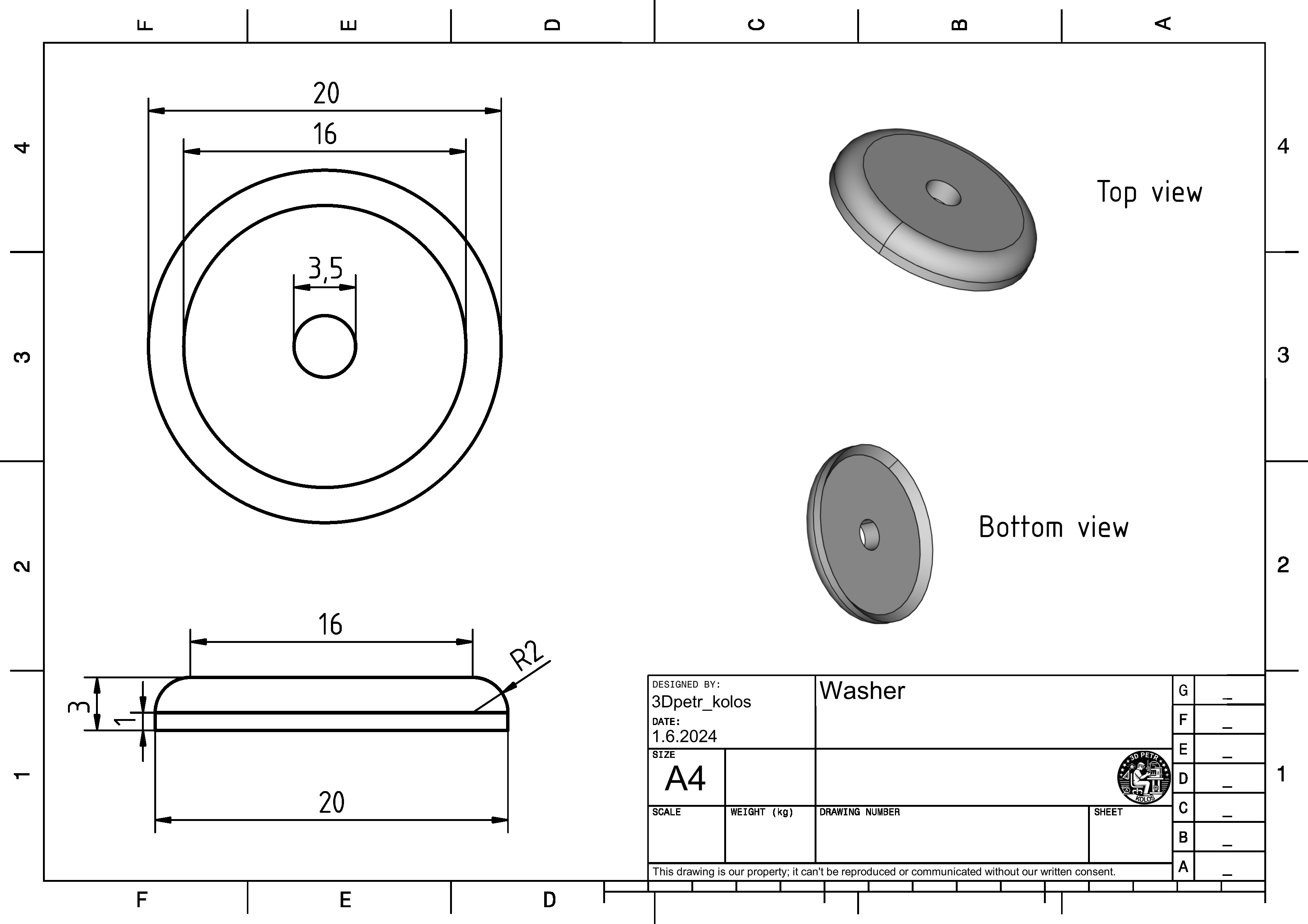 Washer by 3Dpetr_kolos | Download free STL model | Printables.com