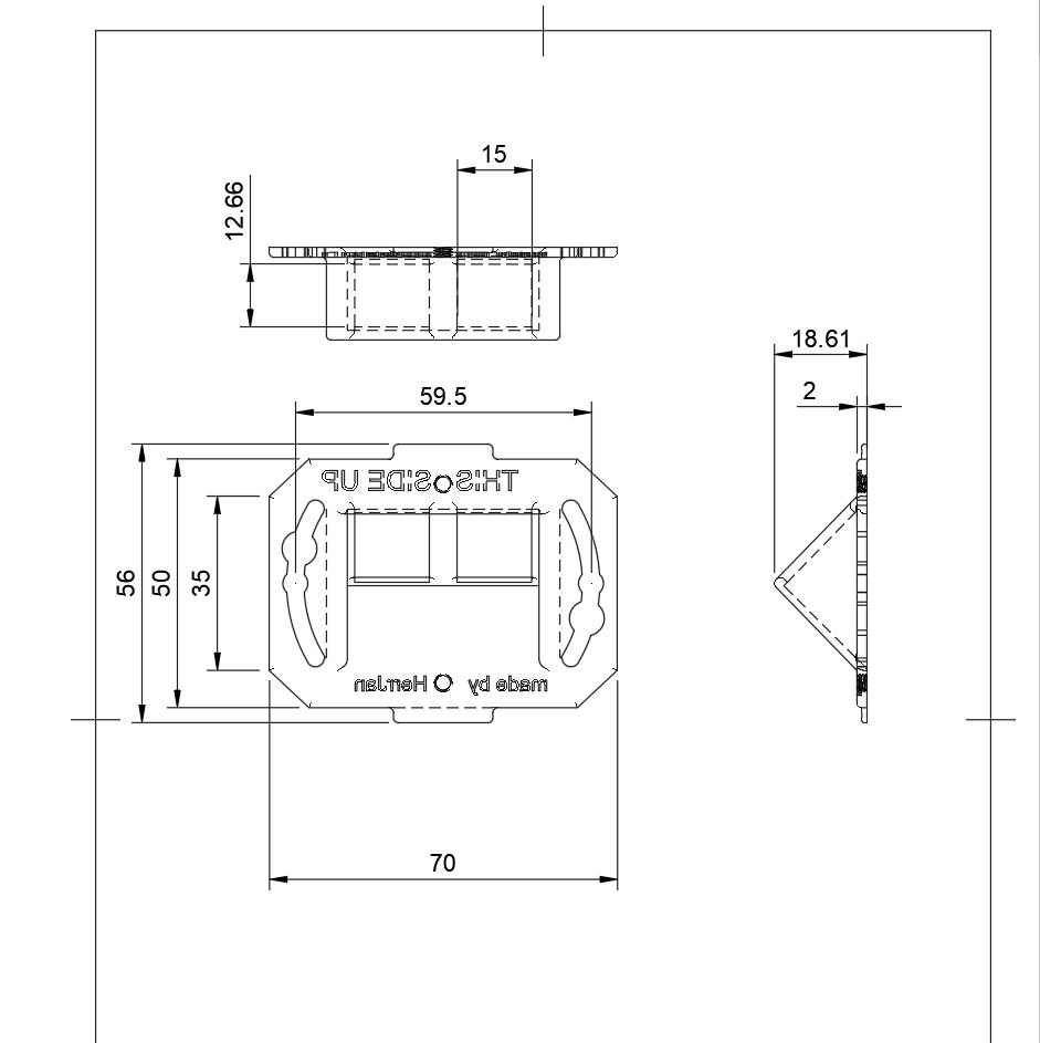 Angled keystone wall plate 2xKeystone (CAT 6, 6a) by Herr Jan ...