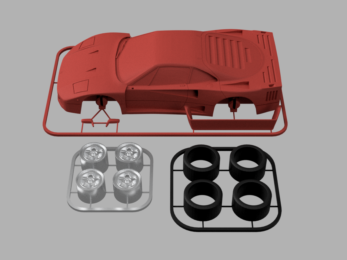 Ferrari F40 Kit Card por The Kit Card Guy | Descargar modelo STL ...